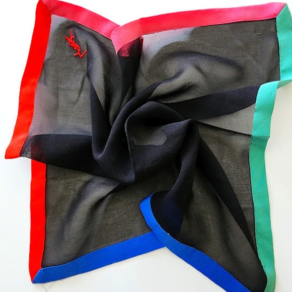 Yves Saint Laurent | Accessories | Yves Saint Laurent Color Block Scarf ...